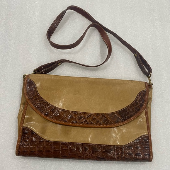 Brahmin | Bags | Vintage Brahmin Genuine Leather Crossbody Satchel Bag ...
